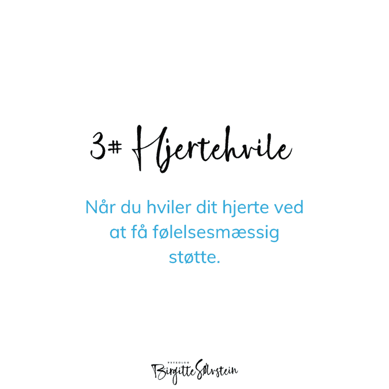 10 typer af hvile, vi alle har brug for • Psykolog Birgitte Sølvstein